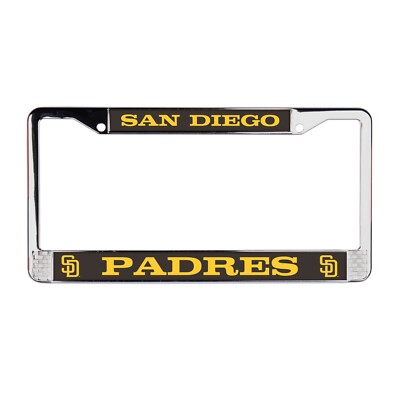 San Diego Padres MLB 3D Polyurethane Domed Chrome License Plate Frame ...