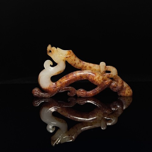 Tang Dynasty Jade 'Fu Shang You Long' Figurines (Hall with Dragon ...