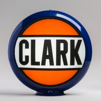 Clark Gas Pump Globe 13.5" in Dark Blue Plastic Body (G117) | eBay