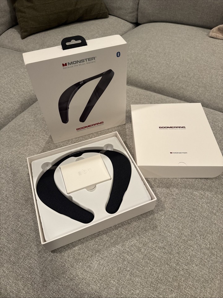 Monster Boomerang Neckband Bluetooth Speaker, Wireless Wearable Speaker ...