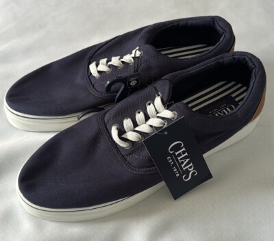 Chaps Canvas Shoes Mens 13 Navy Memory Foam | eBay