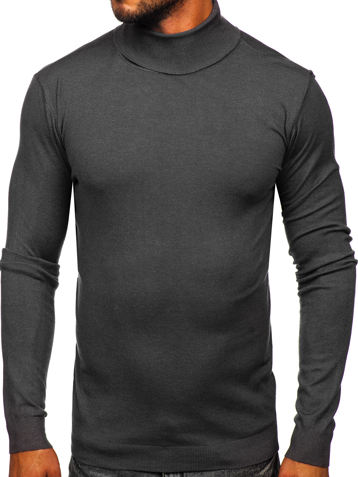 Sweater Pullover Pulli Rollkragen Casual Unifarben Men Classic Herren ...