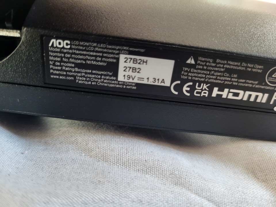 AOC 27B2H 27" Full HD IPS Monitor, 3-Sided Frameless & Ultra Slim ...