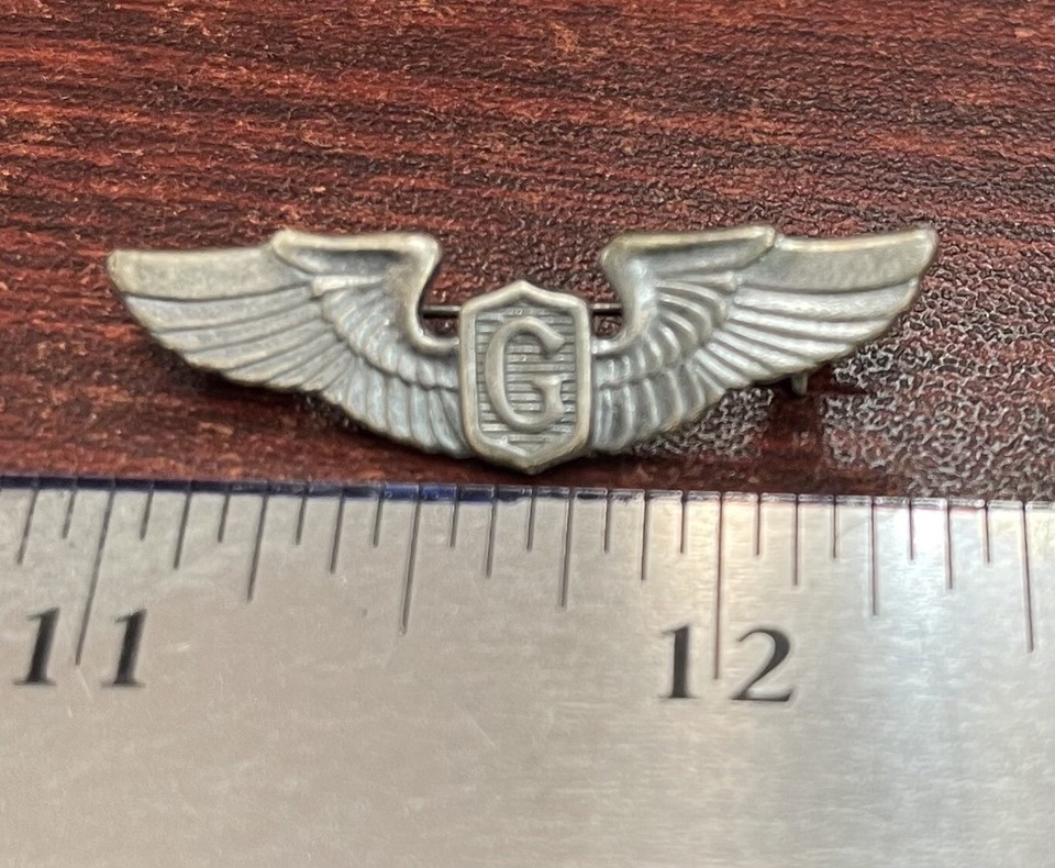 WWII USAAF Air Corps Sterling Glider Pilot Wings Badge…..TJ010 | eBay