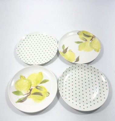 Kate Spade Lemon Melamine 4 Inch Coaster Set Of 4 Lemon And Polka Dot ...