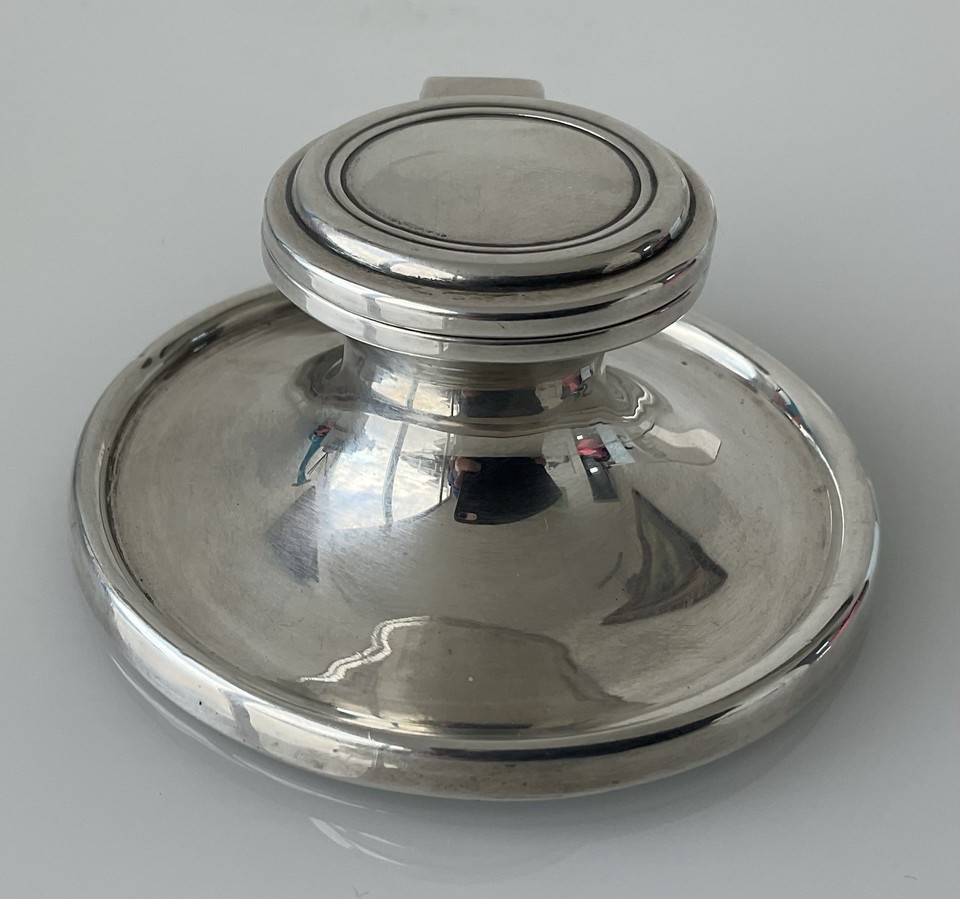 George v Hallmarked Silver Capstan Inkwell 1910 | eBay UK