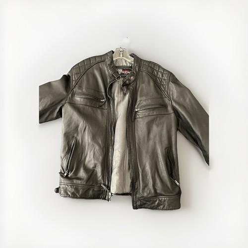 Vance Leather Men’s Motorcycle Lamb Skin Leather Jacket | eBay