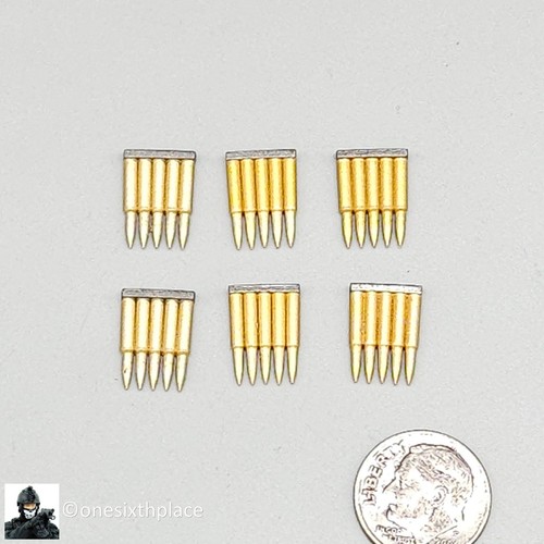 1:6 scale Dragon WWII German 98K Rifle Plastic Ammo Clips (x6) for 12 ...