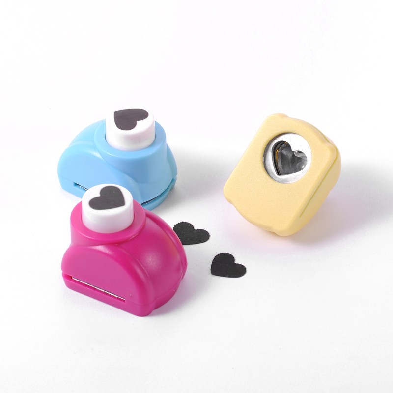 1 x Random Color Mini Plastic Craft Punch Sets for Scrapbooking And ...