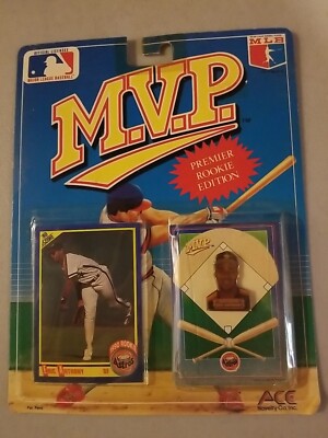 Vintage 1990 Score Eric Anthony MVP Collector Pin & Card Ace Novelty ...