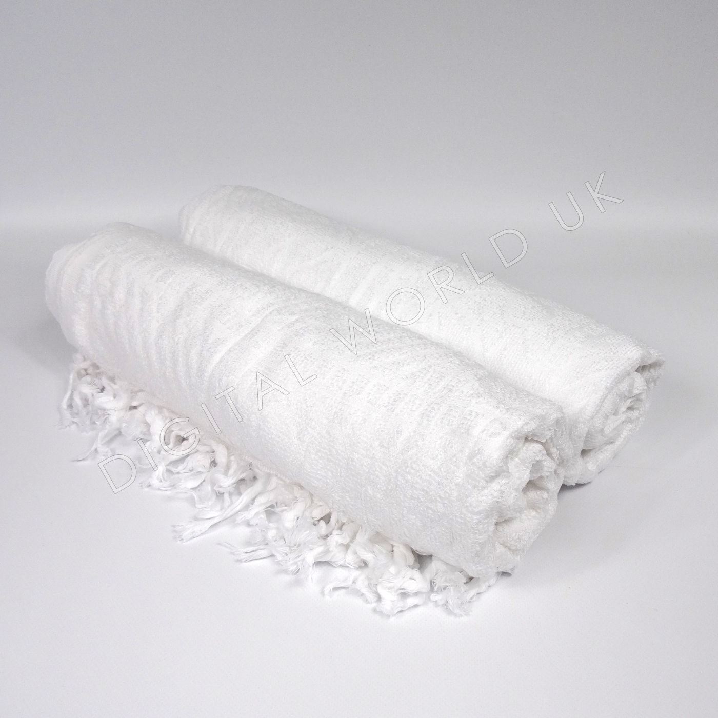 2 Piece Ihram 1200g White Towel Adult Cotton Blend + Belt Hajj Umrah ...