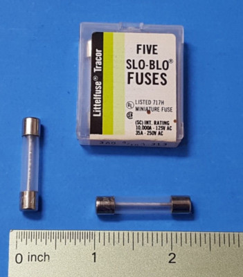 (5PCS)Fuse Cartridge, 0318008.V , Littelfuse , 8A, 250V , 3AG , 1/4" x ...