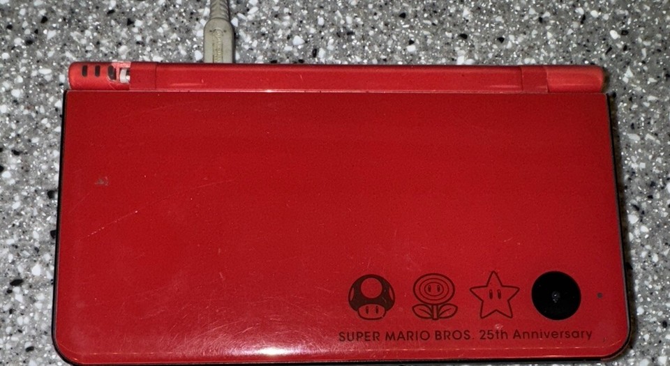 Nintendo DSi XL Console Red Mario working Broken Hinge | eBay