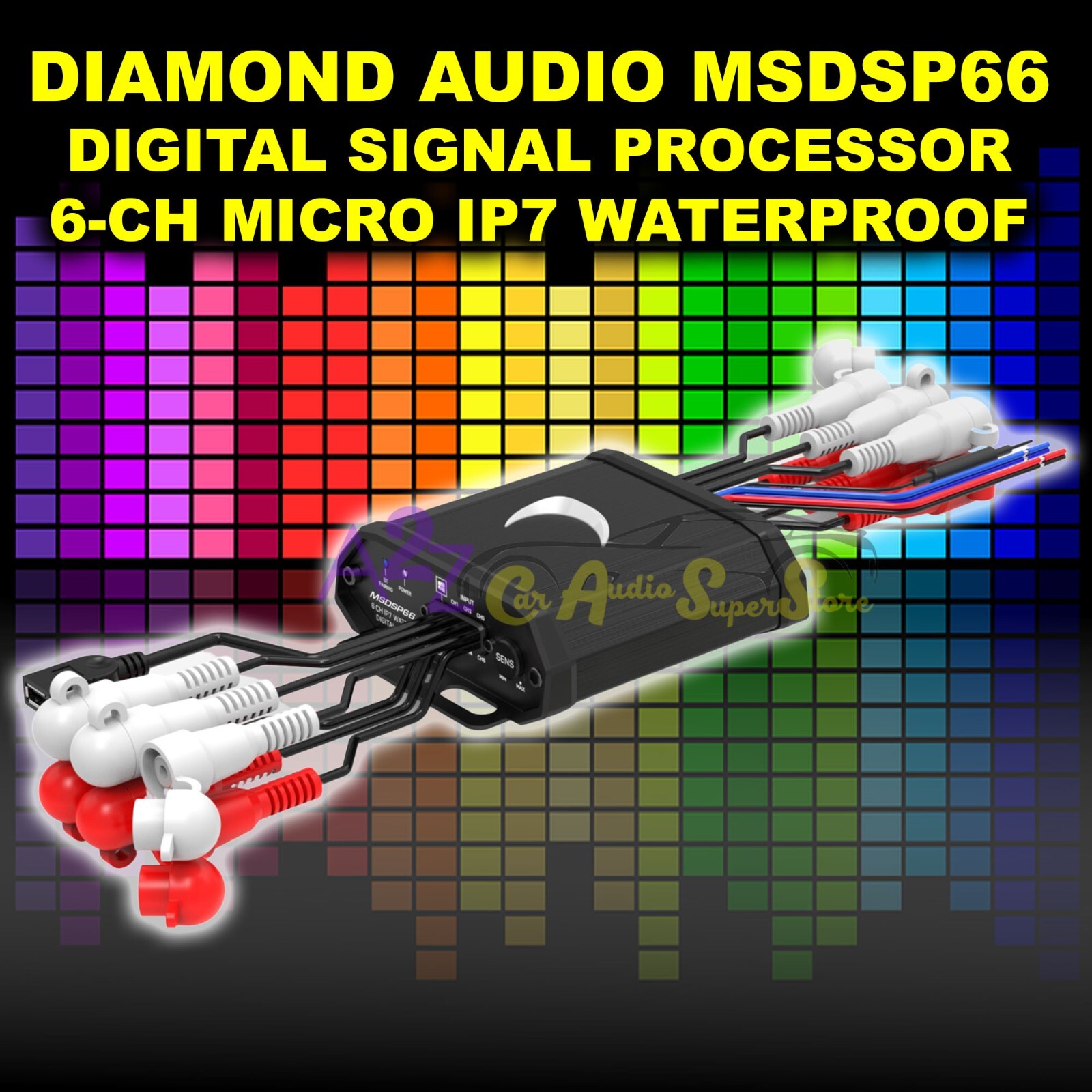 DIAMOND AUDIO MSDSP66 DSP WATERPROOF 6-CH. IP7 MICRO DIGITAL SIGNAL ...