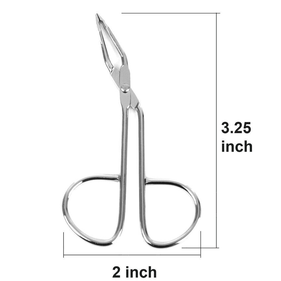 Tweezers (2 Pcs) Scissor Tweezers Shaped Eyebrow Straight Tip Tweezers ...