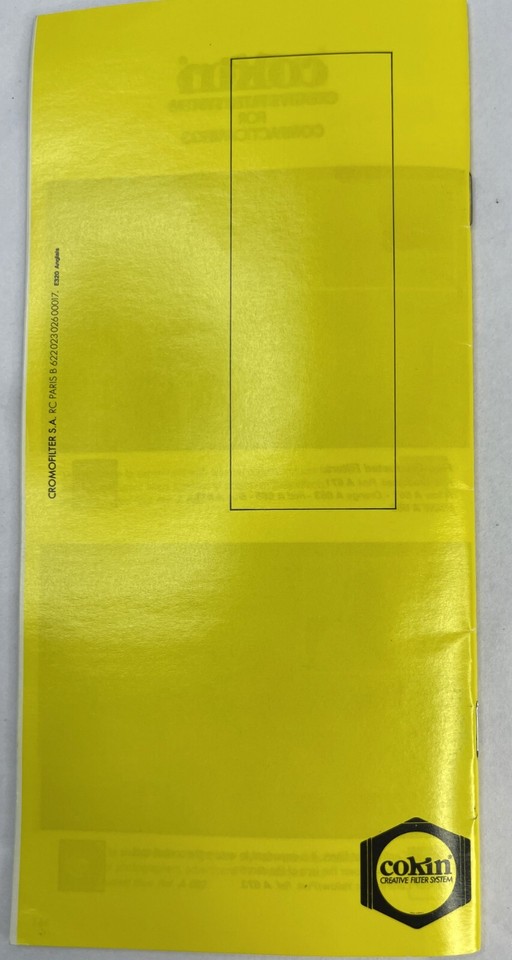 COKIN Creative Filter System Color Illustrated Booklet What Is A Filter ...