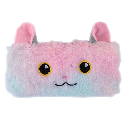 Winter Rainbow Fluffy Pencil Case Kids Cute Plush Pencil Pouch For ...