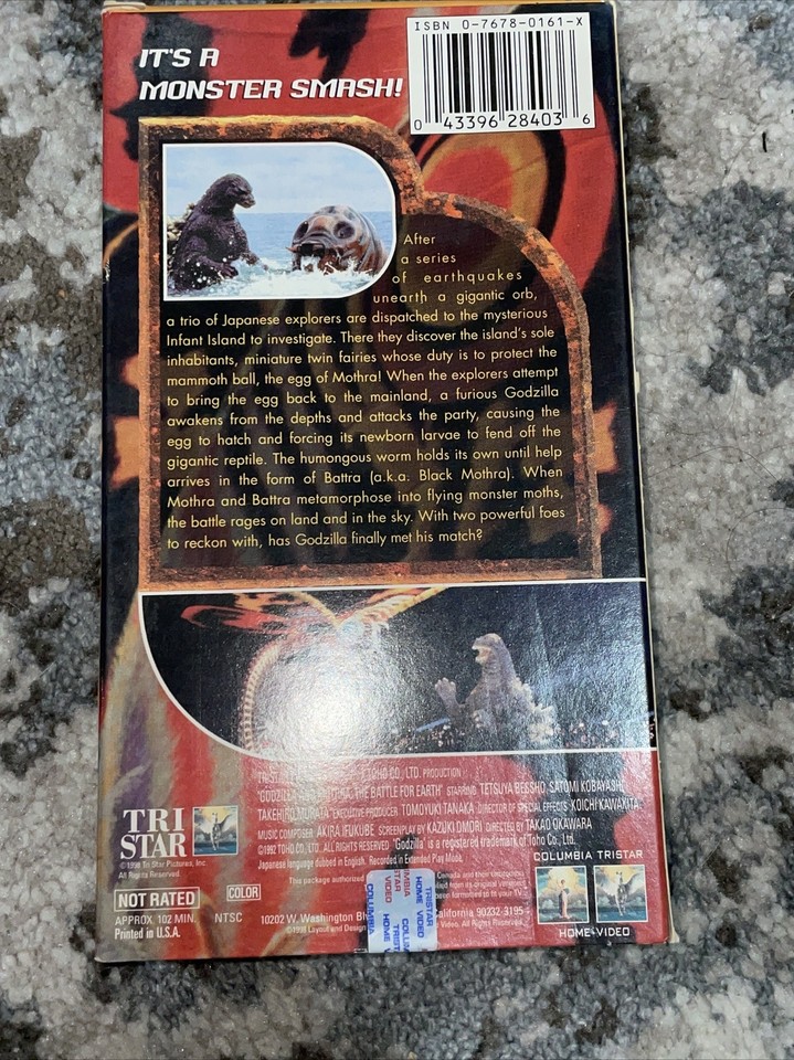 Godzilla and Mothra: The Battle for Earth (VHS, 1998) 43396284036| eBay