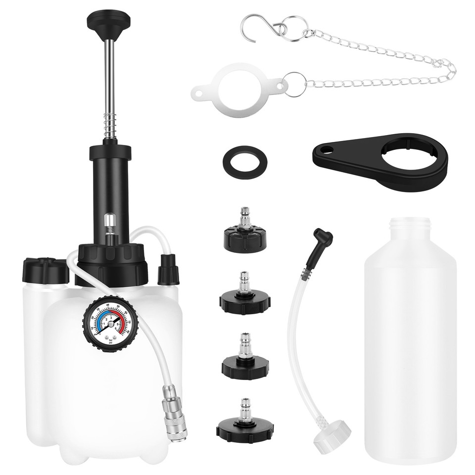 3+1L Manual Brake Bleeder Kit Oil Bottle Fluid Pressure Bleeding Vacuum ...