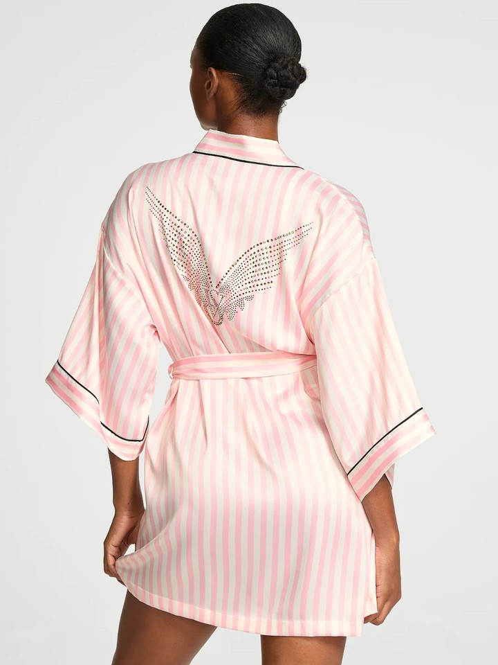 Victoria’s Secret Fashion Show 2025 Rhinestone Angel Wings Robe Stripe ...