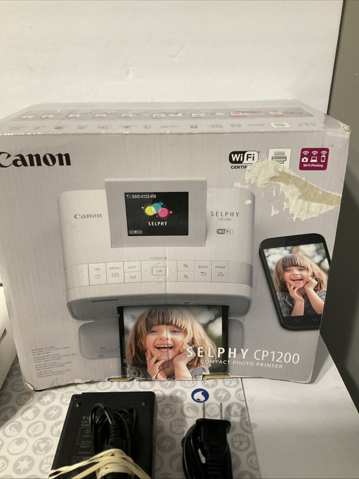 Canon Selphy CP1200 Compact Photo Picture Printer - Tested - Battery ...