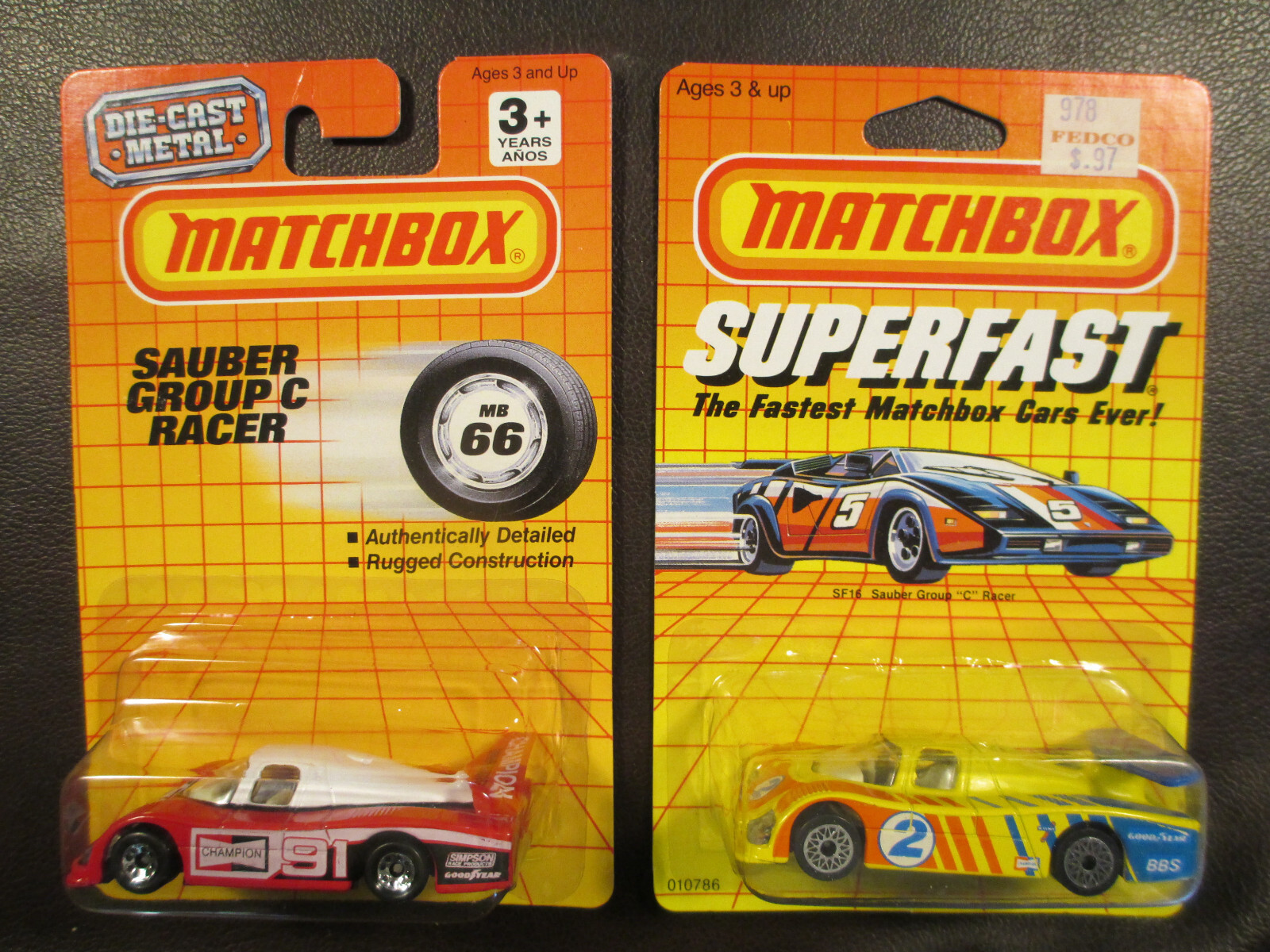 LOT OF 2 MATCHBOX CARS SAUBER GROUP C RACER'S FROM 1989 & 92 | eBay