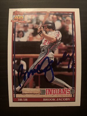 1991 Topps #47 Brook Jacoby Cleveland Indians Signed Card Autographed | eBay