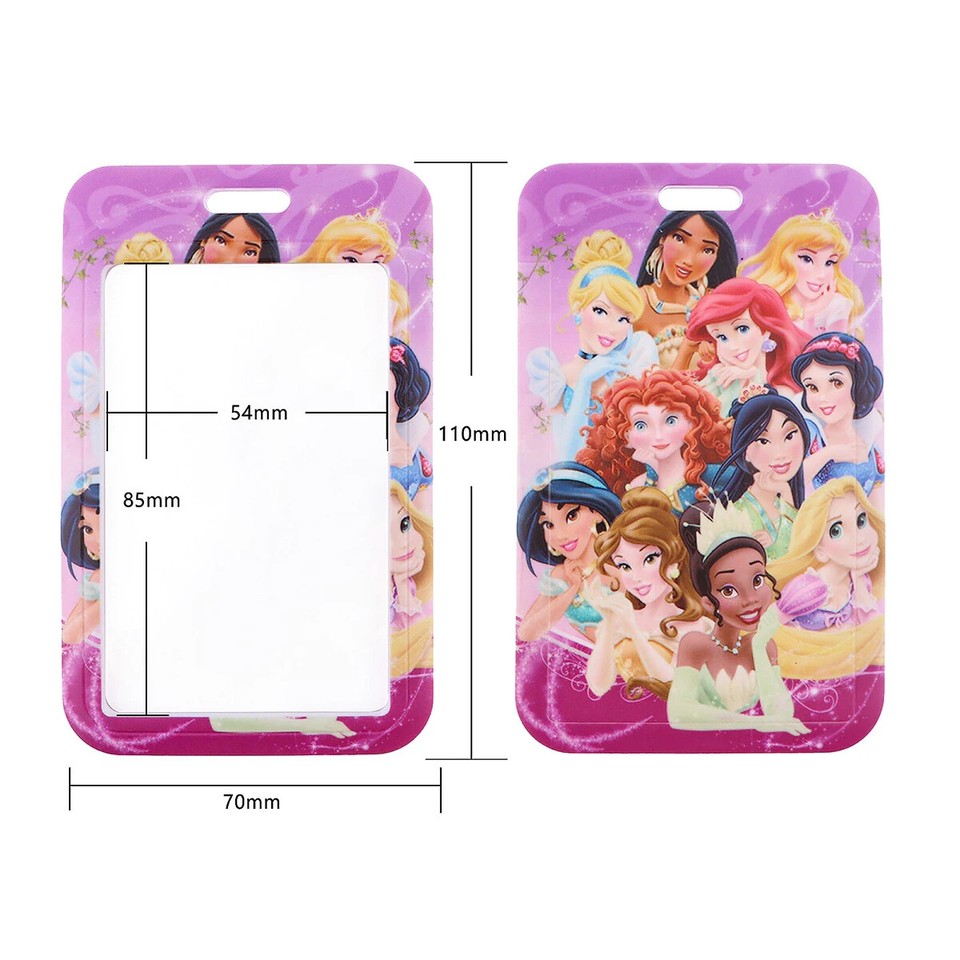 Cinderella Snow White Ariel Jasmine Belle Princess Lanyard With ID ...