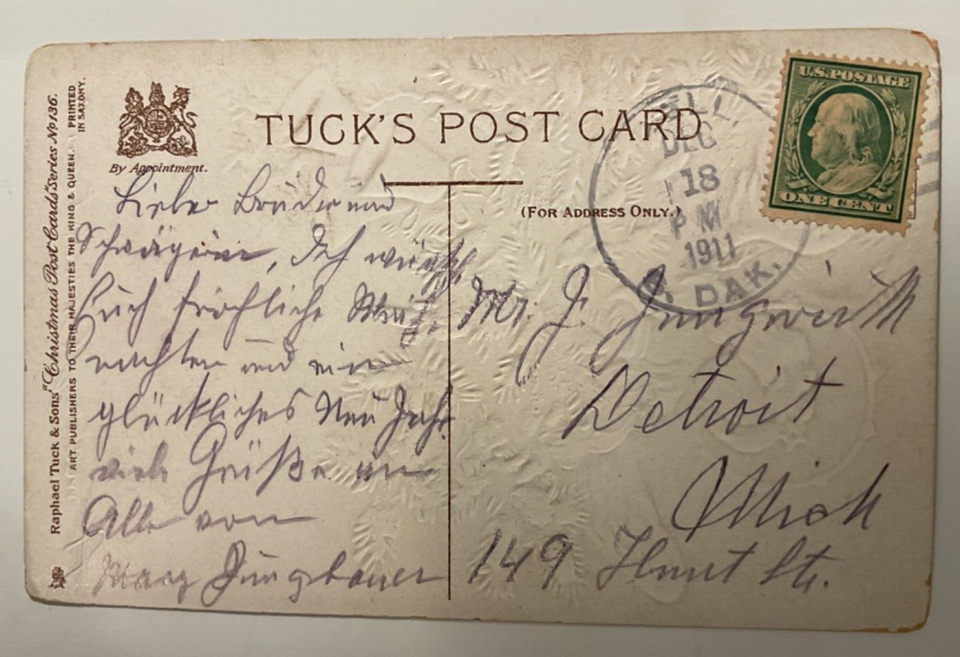 Merry Christmas Greetings, Angel, Pine, Vintage TUCK Postcard | eBay