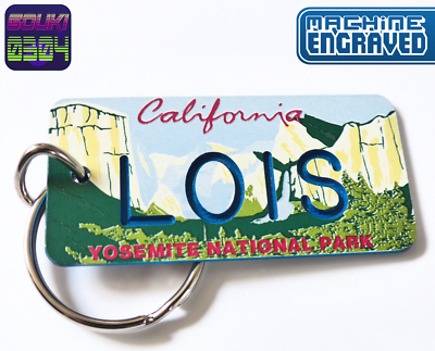 Personalized Yosemite California License Plate Keychain Tag - Any Name ...