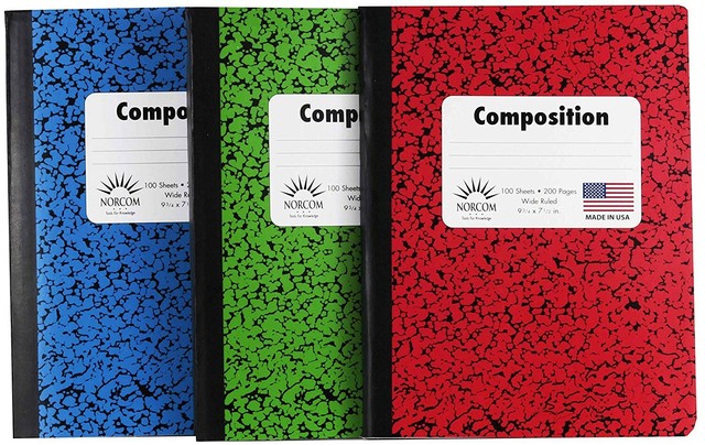 COMPOSITION NOTEBOOKS - 100 SHEETS - WIDE RULED 200 PAGES (PACK OF 6 ...