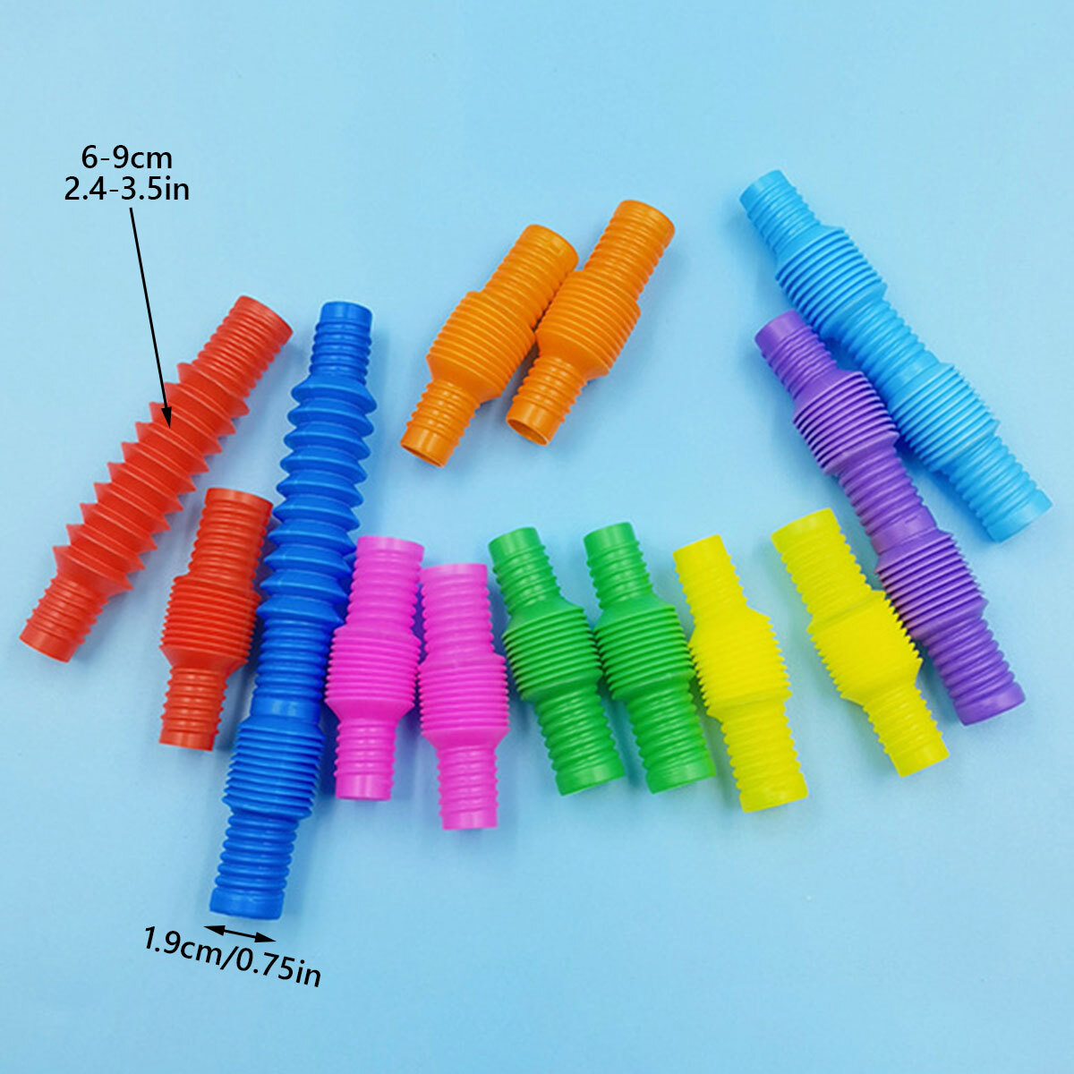 100pcs Pop Tubes Stress Anxiety Relief Pipe Creativity Development Tube ...