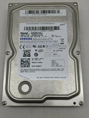 Samsung HD251HJ 250GB 7200RPM 16MB SATA 3.5 " Hard Drive Tested ...
