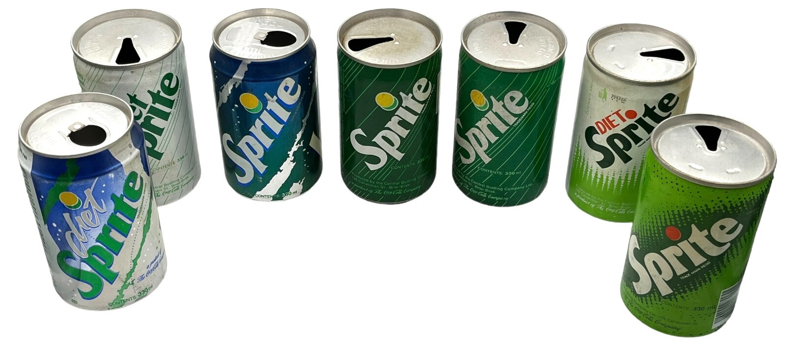 SPRITE CANS ISRAEL 1990's 7 CANS hebrew language | eBay