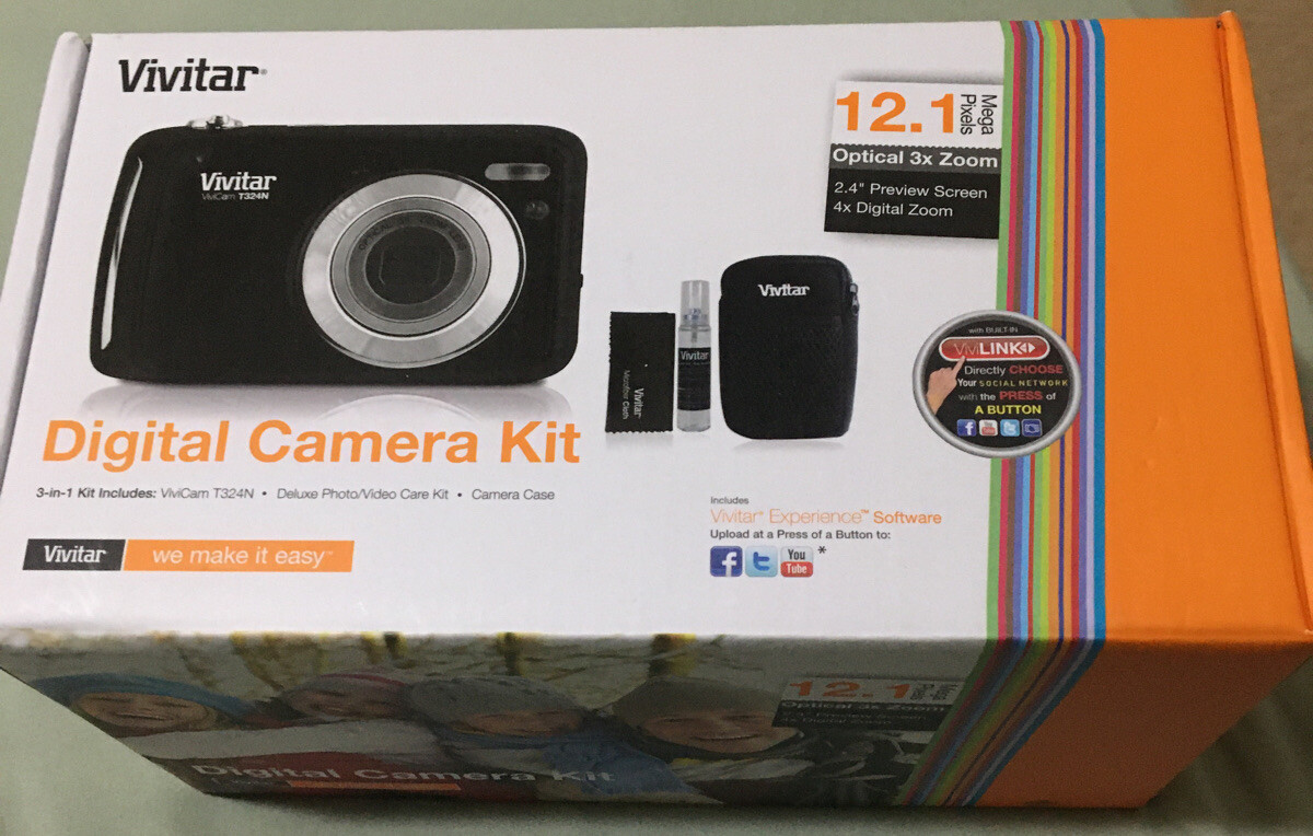 Vivitar Vivicam T324N Digital CameraCare Kit and Case -Brandnew ...