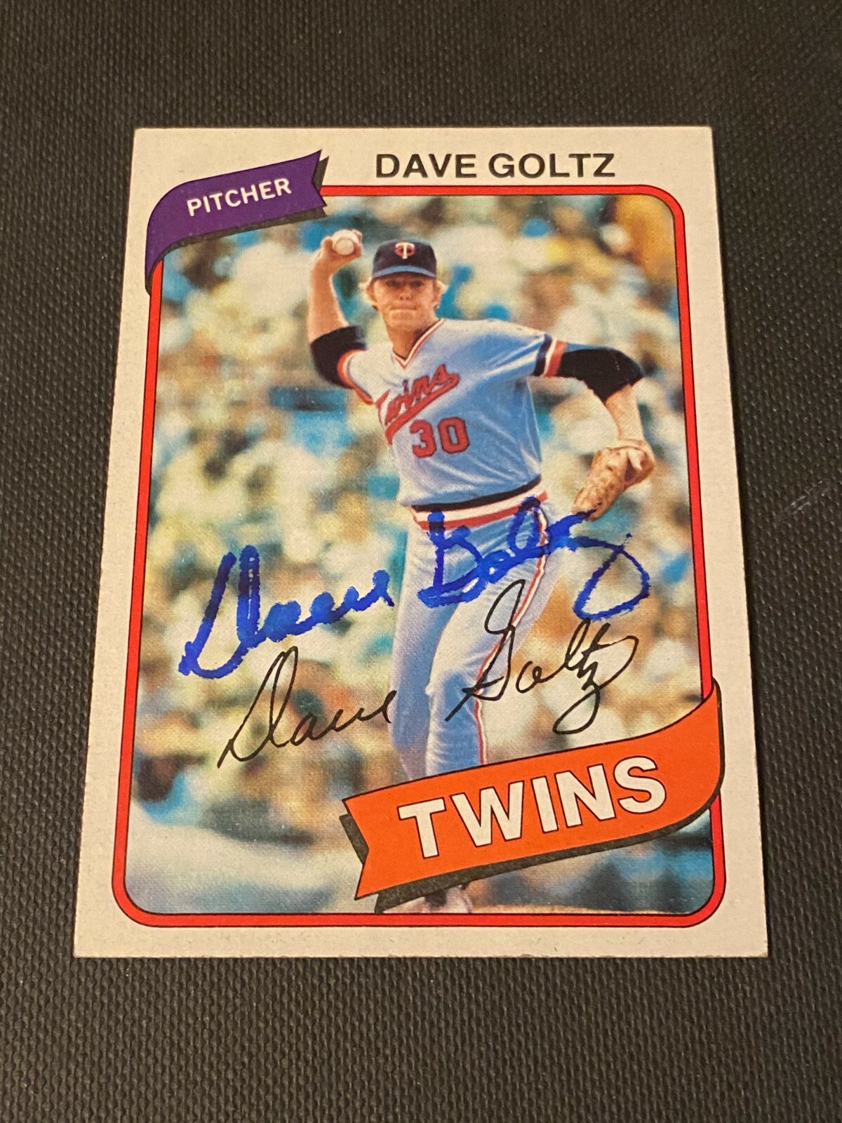 Dave Goltz Signed 1980 Topps Card Auto Minnesota Twins Autograph ...