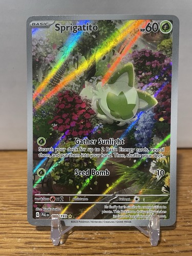 Sprigatito Full Art Illustration Rare Holo #196/193 Pokemon Paldea ...