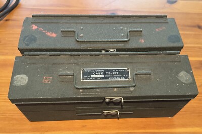WWII Military Radio Signal Corp Crystal Set Original Boxes Model CS-137 ...