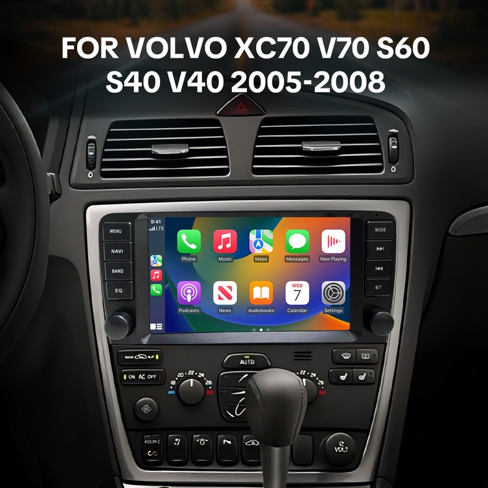 for Volvo S60 V70 XC70 S40 V40 2005-2008 Stereo Radio Carplay GPS Navi ...