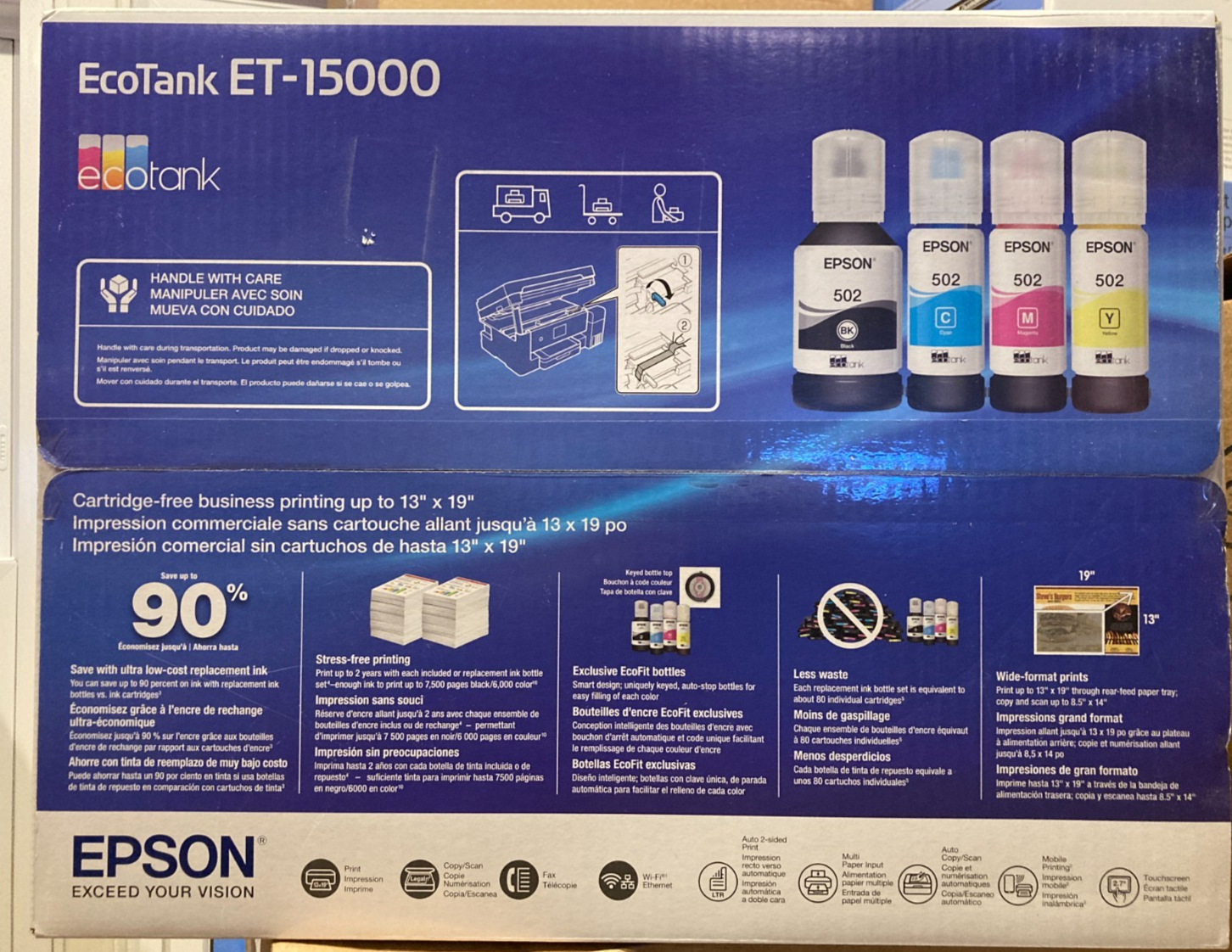 Epson EcoTank ET-15000 Wireless Color All-In-One Inkjet Printer | eBay