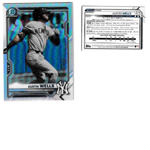 2021 Bowman Chrome Prospect Refractor baseball card, No. 214, Austin ...