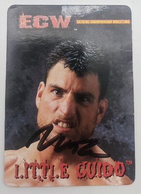 Little Guido Vintage ECW Trading Card SIGNED Autograph Wrestling 90’s A ...