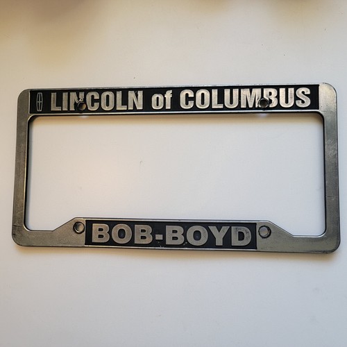 Lincoln Of Columbus Bob Boyd Silver Plastic License Plate Frame Car ...