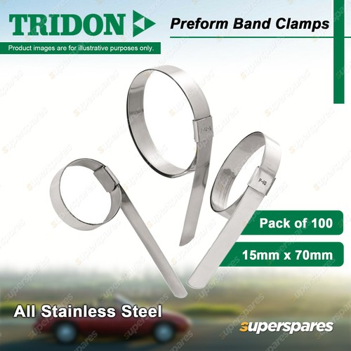 Tridon Preform Band Hose Clamps 15mm x 70mm All Stainless Steel 100pcs | eBay Australia