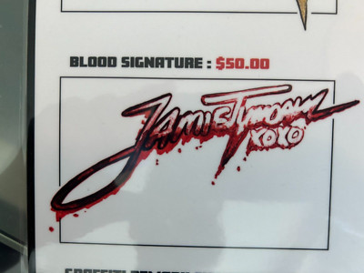 Add Jamie's BLOOD Signature to your purchase $50 | eBay