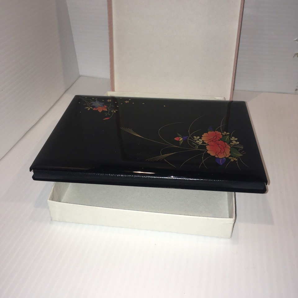 Vintage lacquerware Japanese address book lacquered chrysanthemum ...