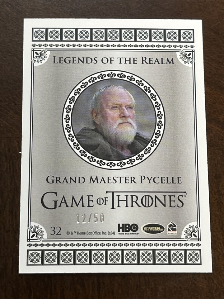 2024 Game Of Thrones Grand Maester Pycelle Ruby #/50 Parallel Legends ...