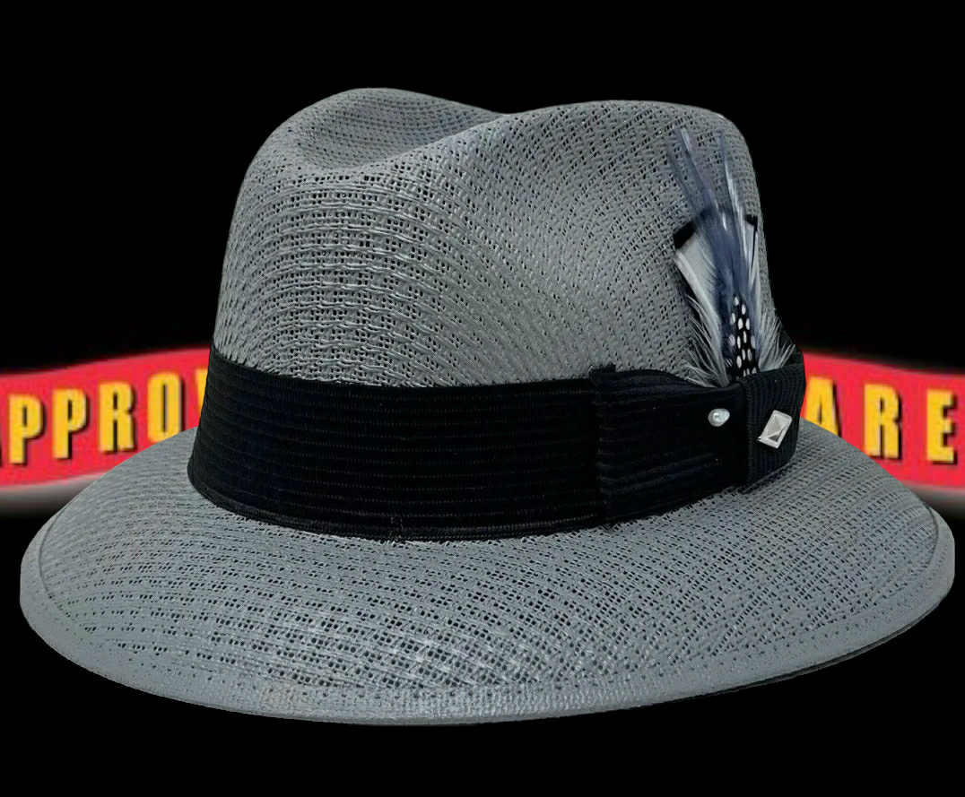 Men' Classic Viejo Gray Lowrider Hat fedora black gray white Combo ...