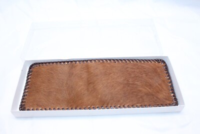 Premium Men's Cow Fur Cowhide Genuine Leather Bifold Wallet Brown | eBay