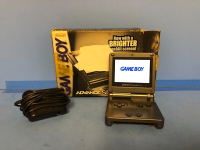 Nintendo Gameboy Advance Sp Graphite - Working with Charger and Box ...